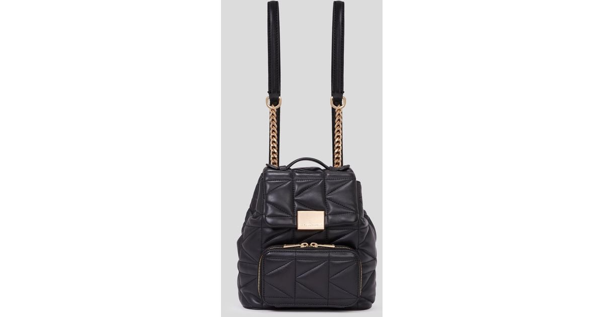 Karl Lagerfeld K/kuilt Small Backpack in Black | Lyst UK
