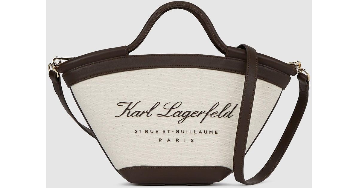 Karl Lagerfeld Hotel Karl Small Beach Tote Bag in Metallic | Lyst UK