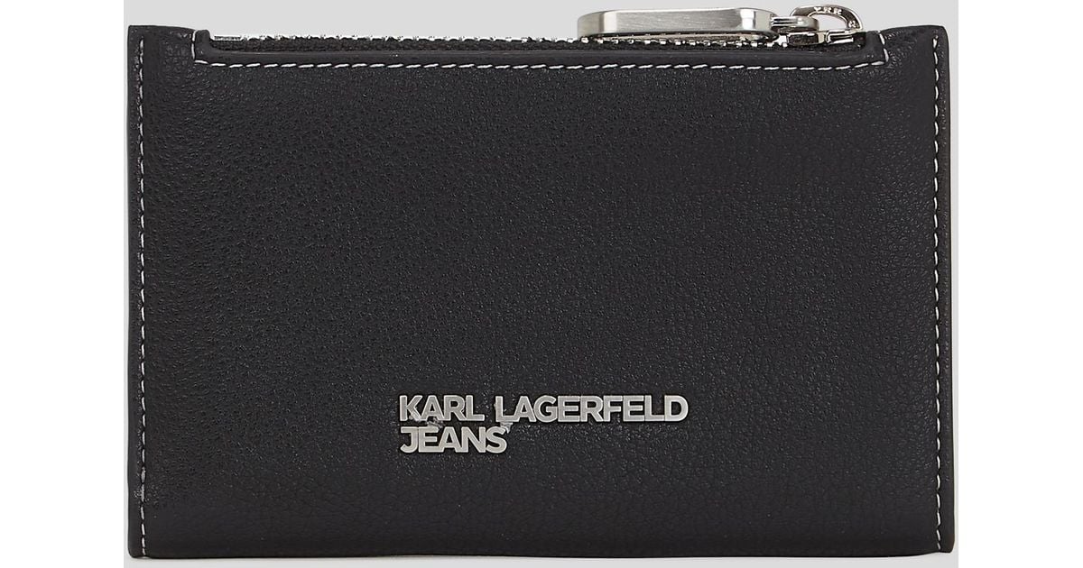 Karl Lagerfeld Chain Bifold Wallet in Black | Lyst UK