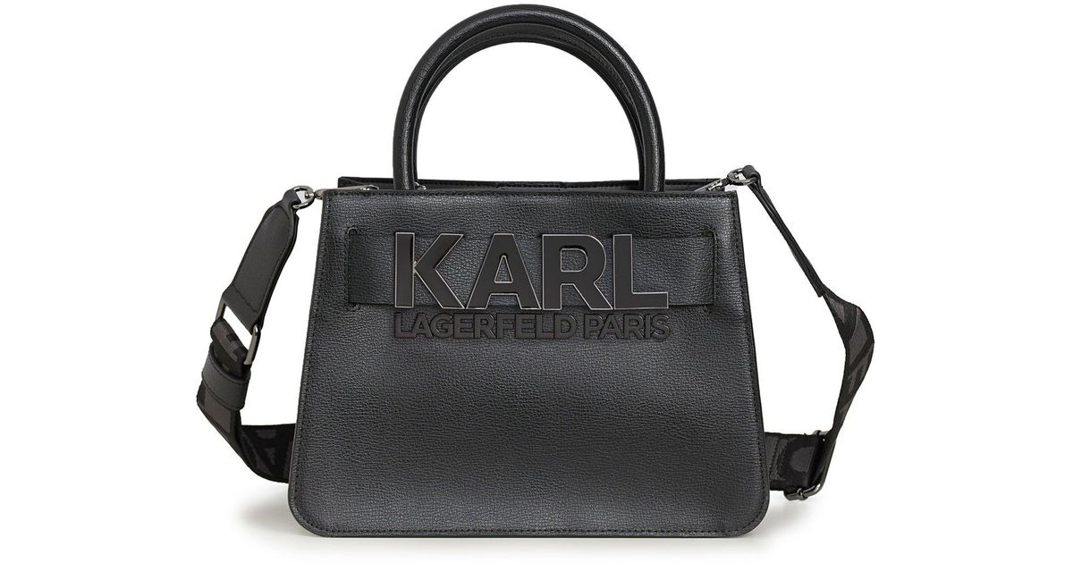 Karl Lagerfeld | Simone Satchel | Black | Lyst