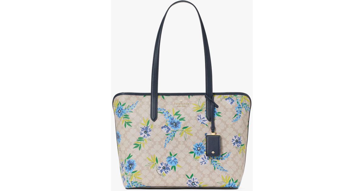 Kate Spade Spade Flower Floral Large Tote in Blue | Lyst UK