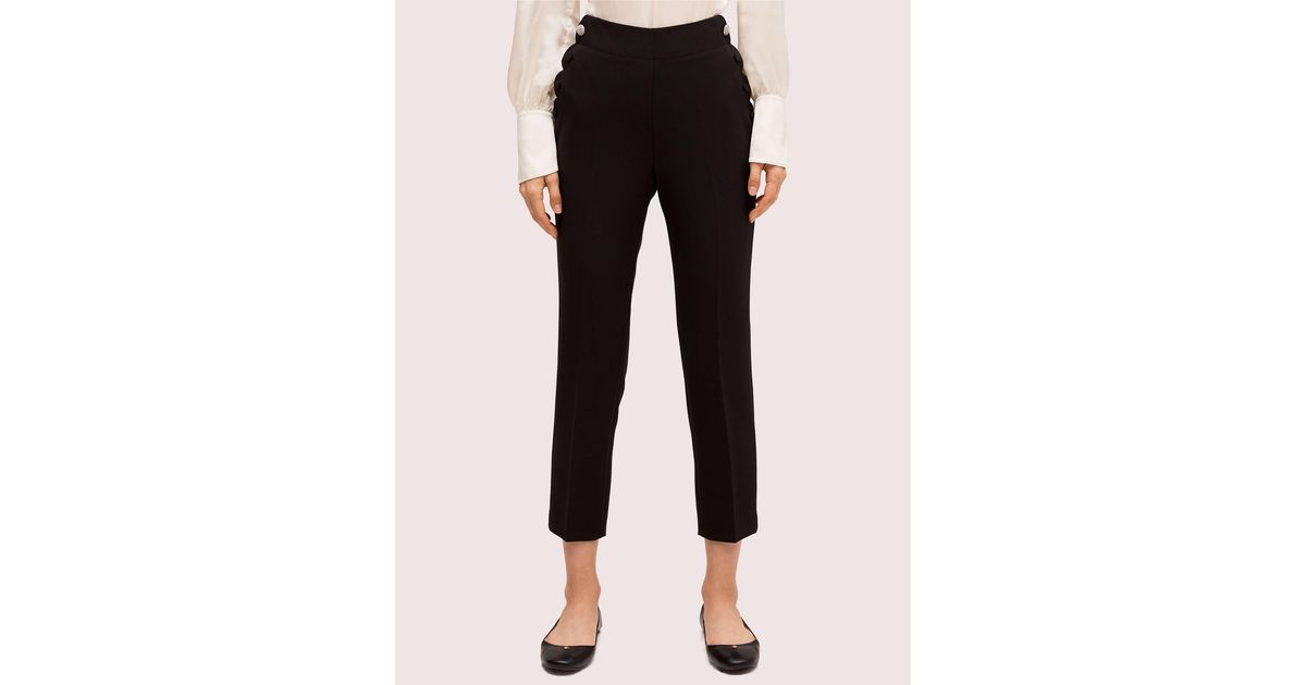Kate Spade Scallop Pocket Pant in Black | Lyst UK
