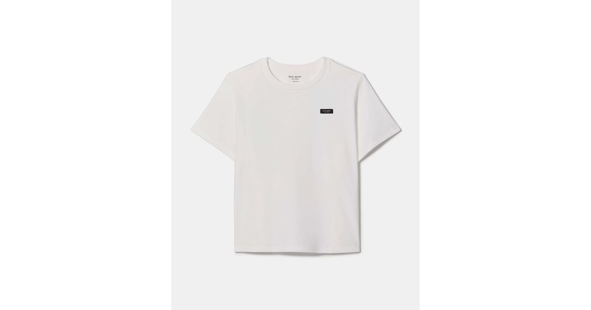 Kate Spade Sam Icon Logo T-shirt in White | Lyst