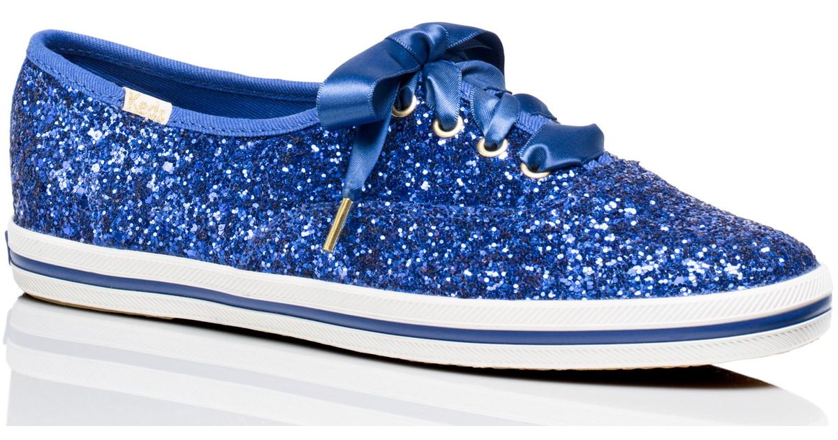 Kate Spade Canvas Keds For Glitter Sneakers in Blue | Lyst