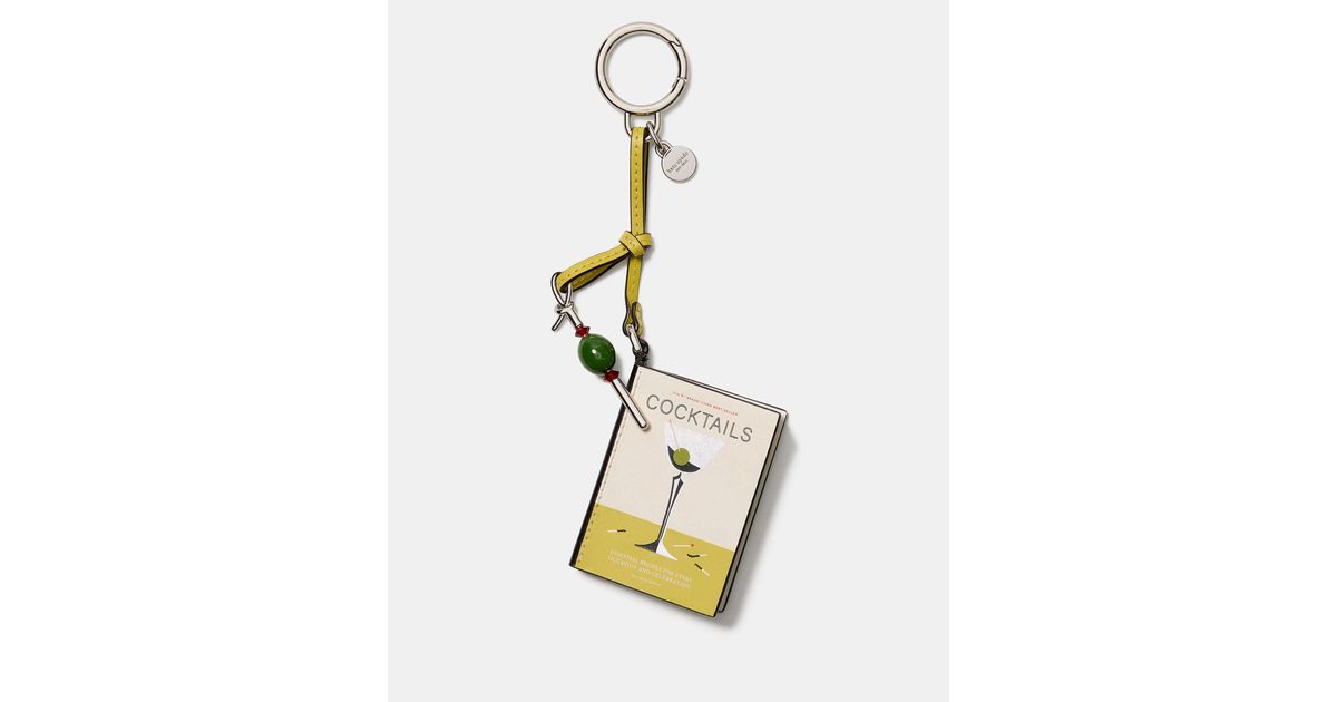 Kate Spade Charmed Cocktail Book Bag Charm in Metallic | Lyst
