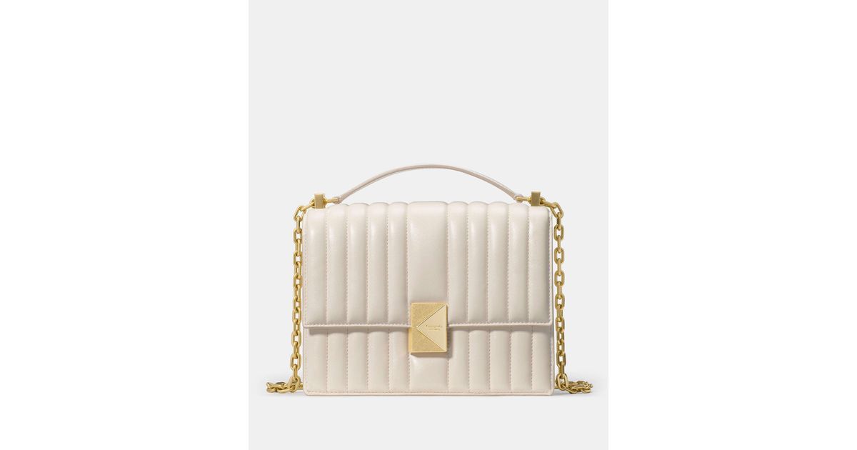 Kate Spade Deco Quilted Chain Shoulder Bag in Metallic | Lyst