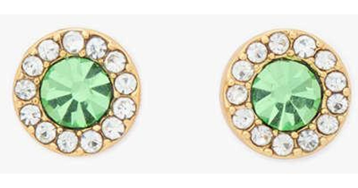Kate Spade You'Re A Gem Pave Halo Studs in Black | Lyst
