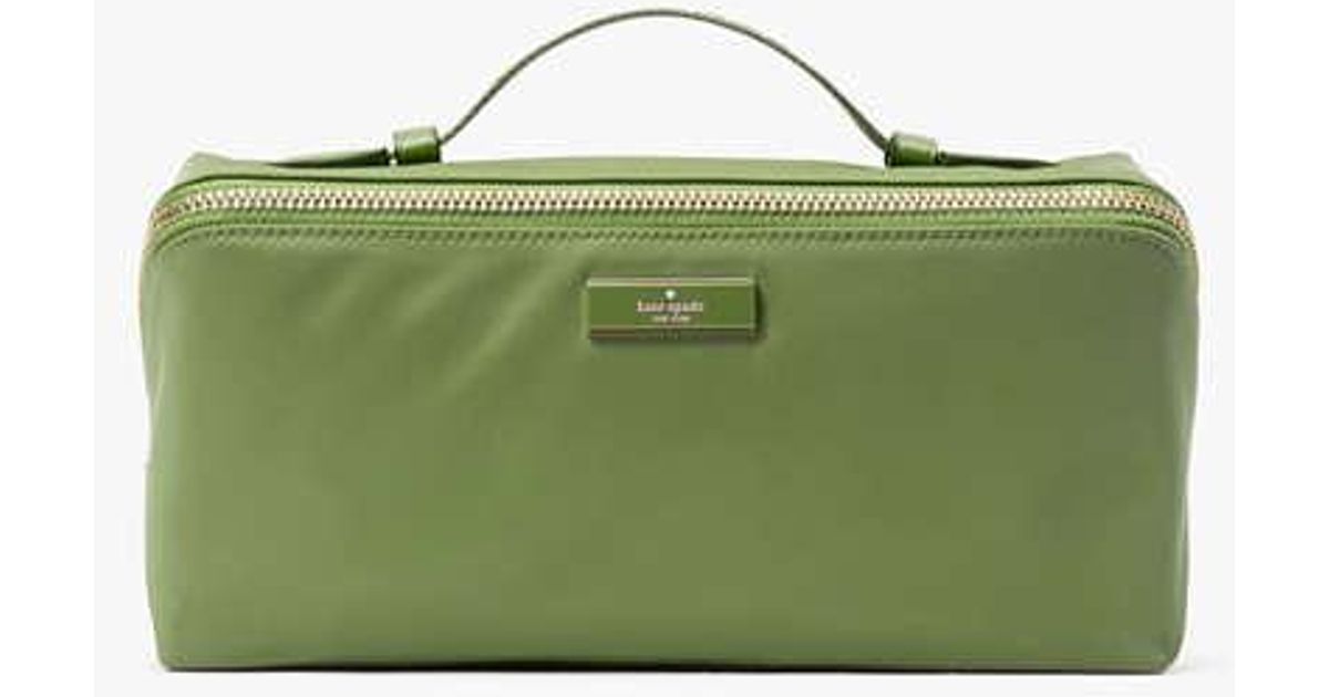 Kate Spade Carter Nylon Travel Cosmetic Pouch in Green | Lyst