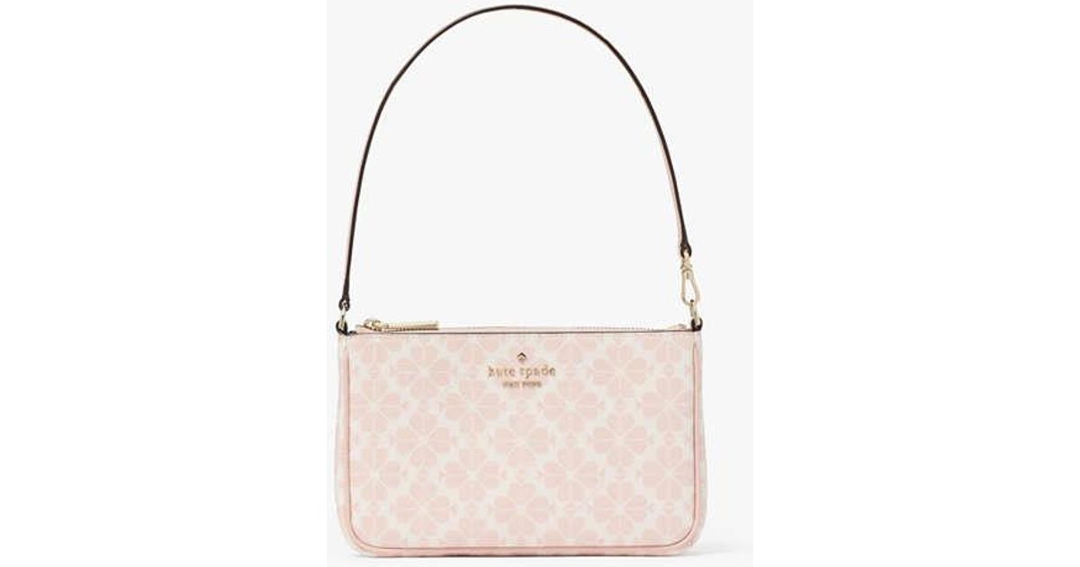 Kate Spade Flower Convertible Wristlet, Rose Smoke in Black | Lyst