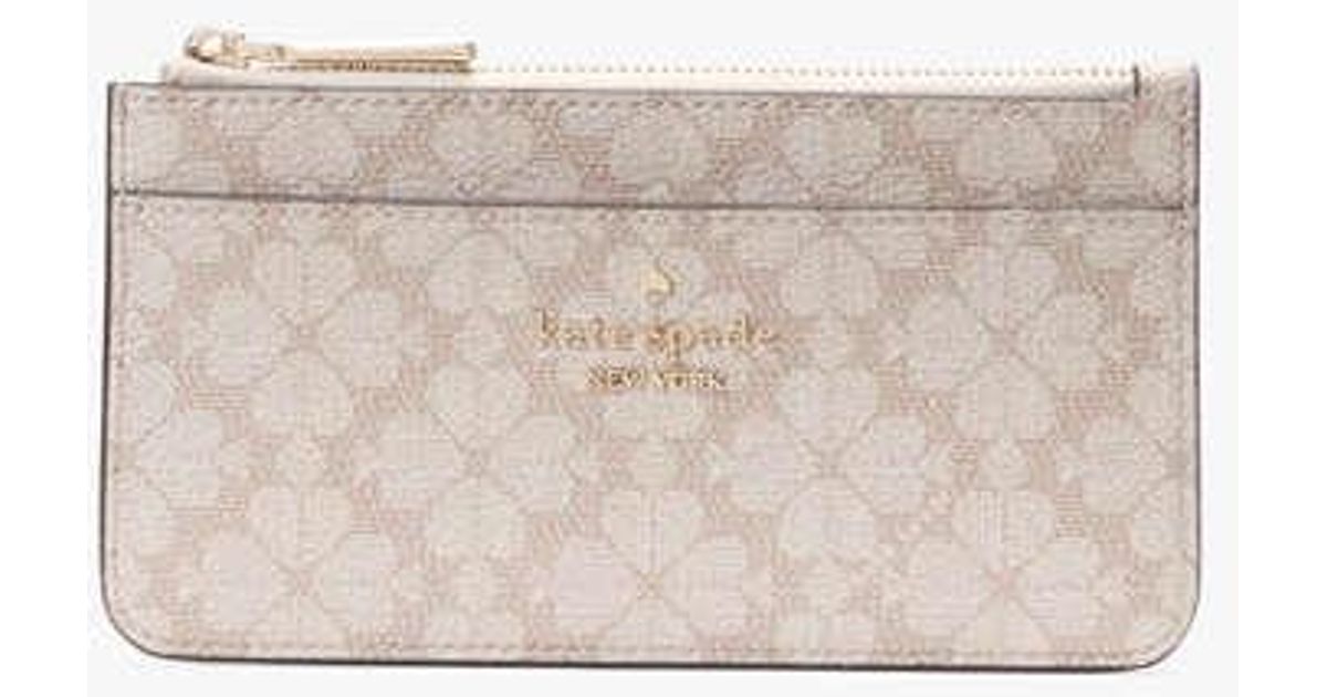 Kate Spade Flower Large Slim Card Holder, Dark in Black | Lyst