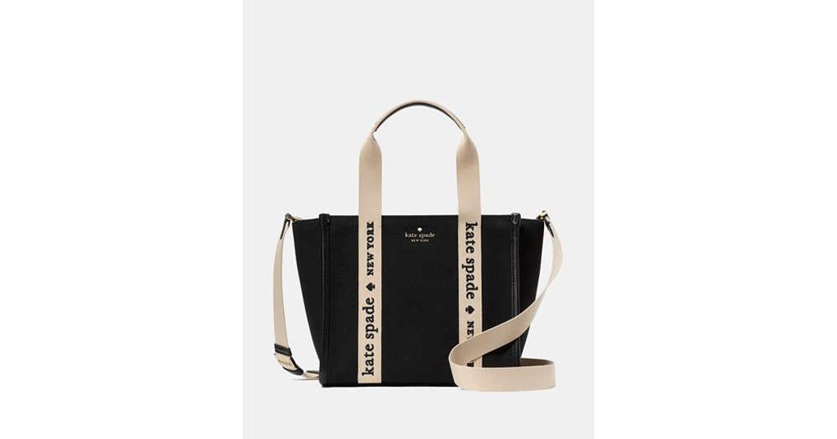 Kate Spade Kip Canvas Small Tote in Black | Lyst