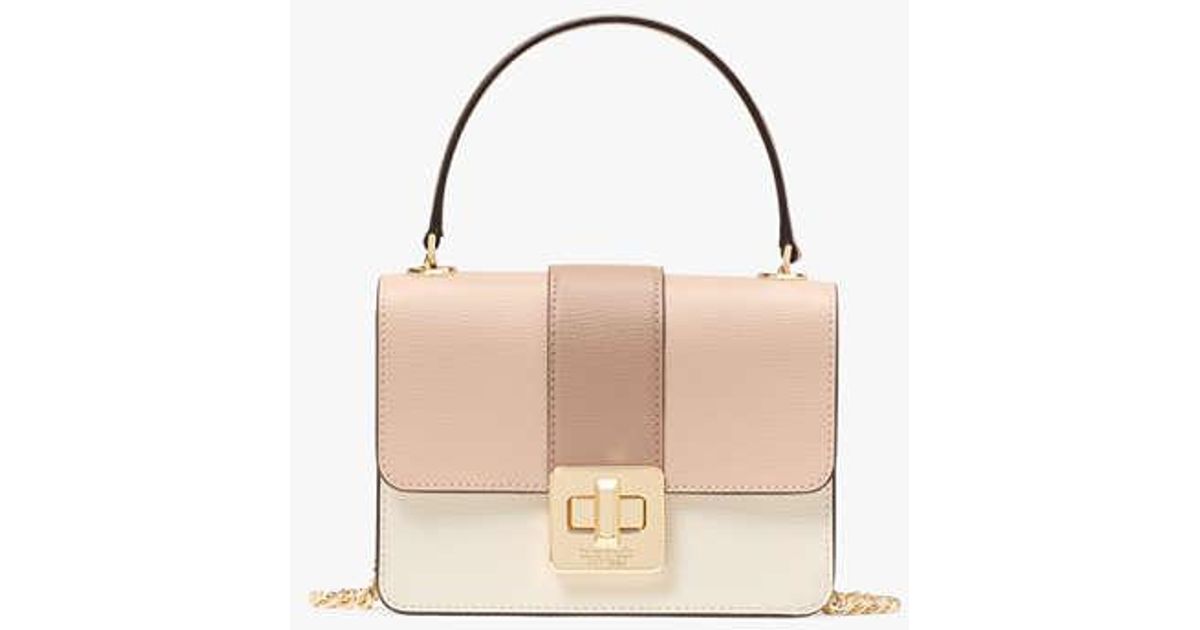 Kate Spade Phoebe Turnlock Mini Flap Crossbody in Black | Lyst