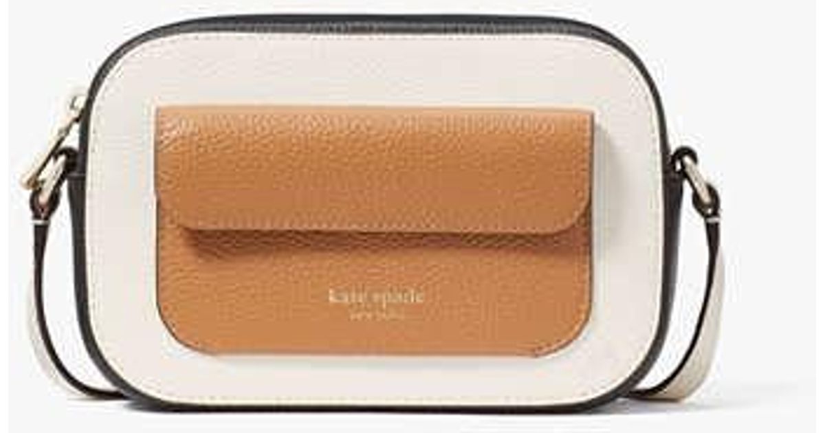 Kate Spade Ava Colorblocked Crossbody, Parchment in Black | Lyst