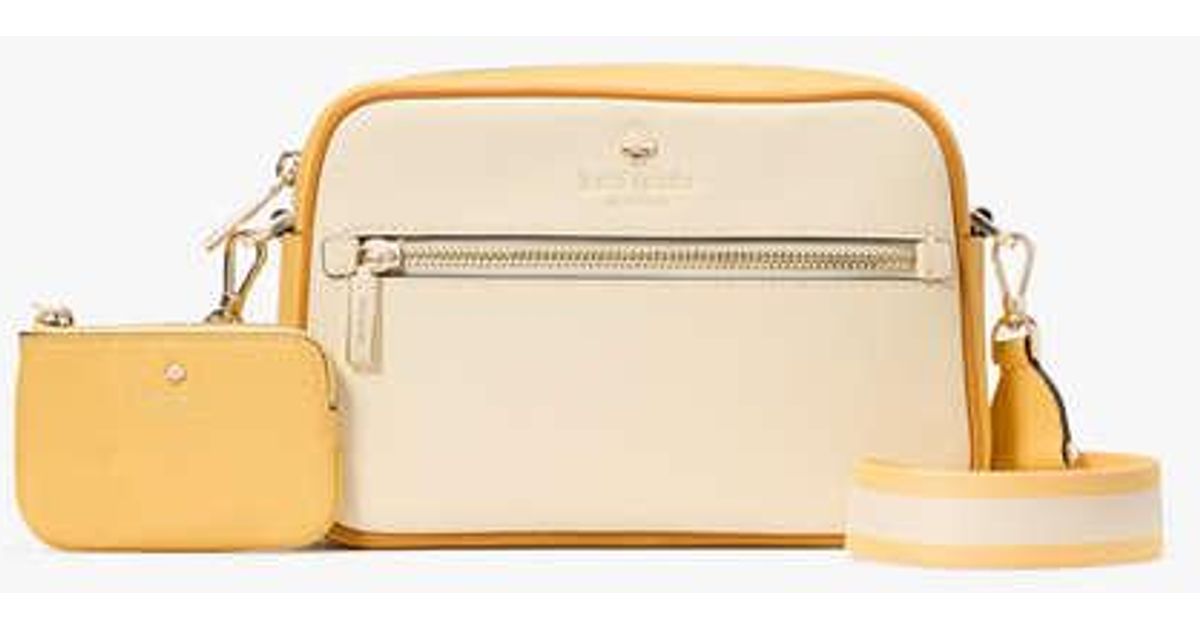 Kate Spade Emma Colorblock Pebbled Leather Large Crossbody, Buttermilk ...