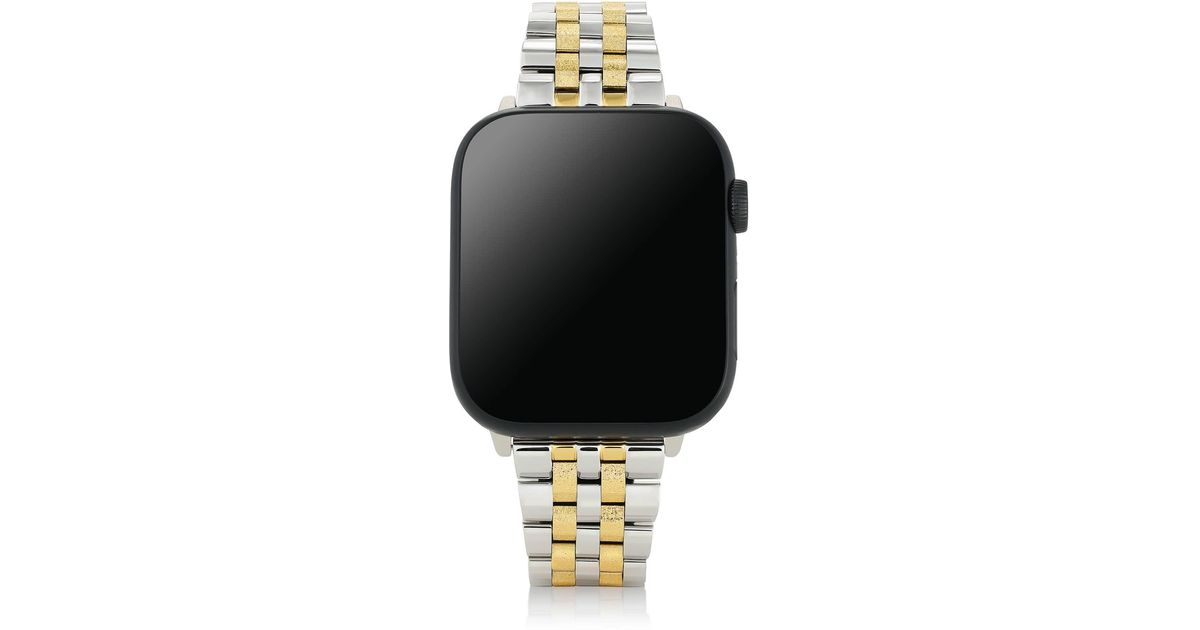 Kendra Scott Alex Two Tone Stainless Steel 5 Link Watch Band in Black ...
