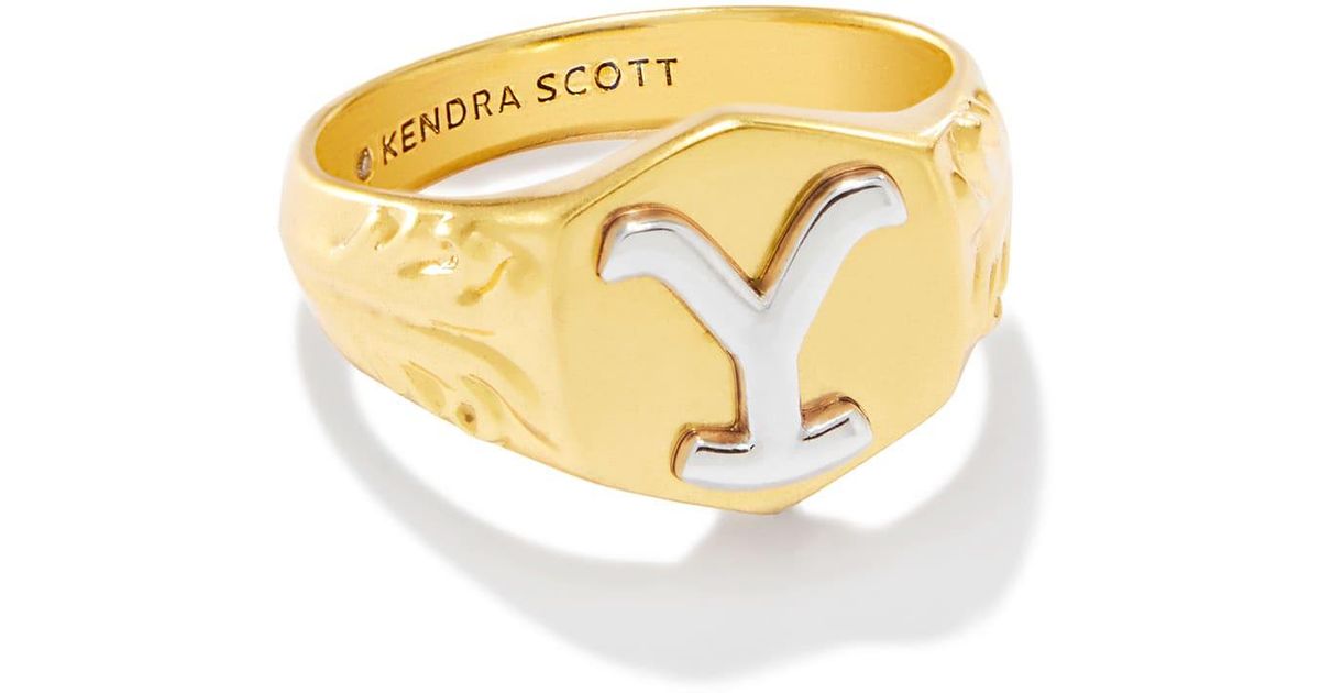 Kendra Scott Yellow Rose By X Yellowstonetm Beth Band Ring in White | Lyst