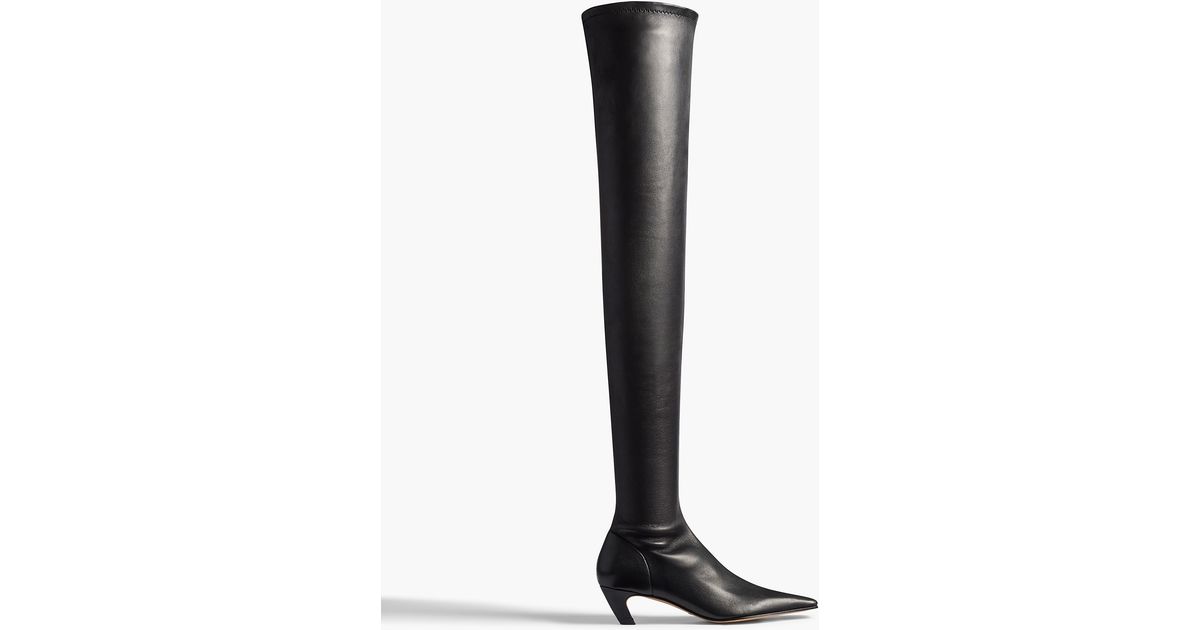 KHAITE Arizona Over-The-Knee Stretch Boot in White | Lyst