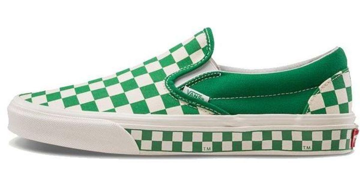 Vans Classic Slip-On 'Nextor Checkerboard in Green for Men | Lyst