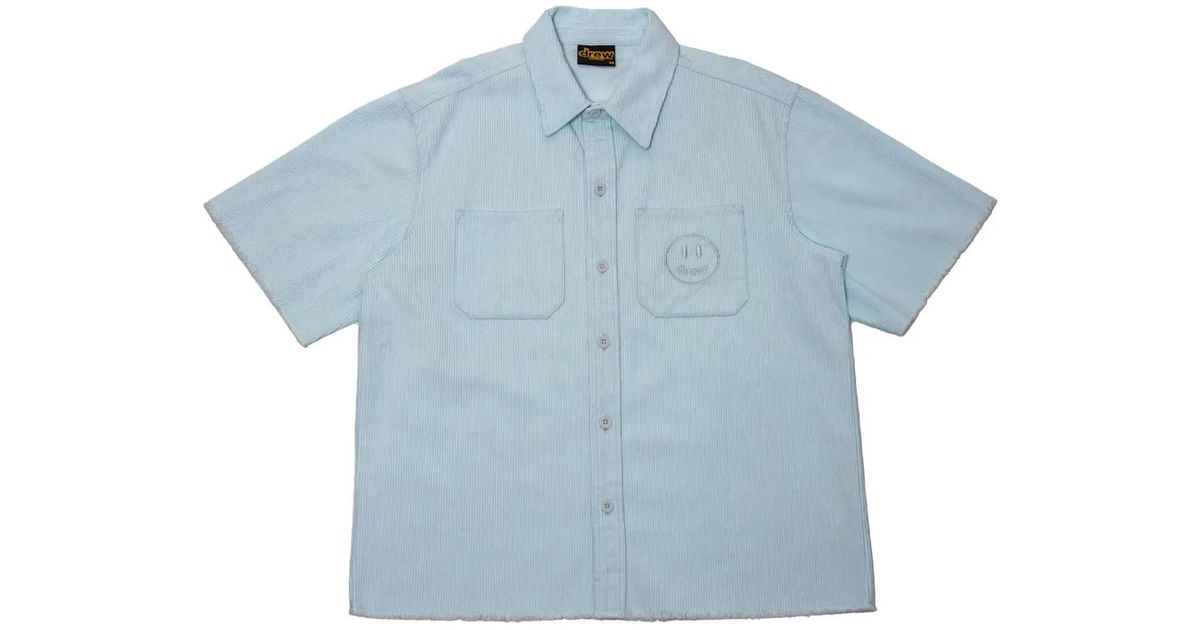 Drew House Corduroy Shirt 'Baby' in Blue for Men | Lyst