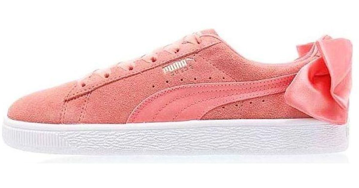 PUMA (Wmns) Suede Bow 'Shell' in Pink | Lyst