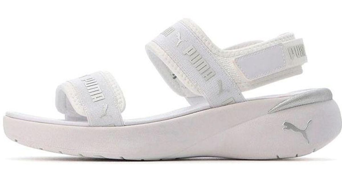PUMA (Wmns) Sportie Sandal Metallic' in White | Lyst