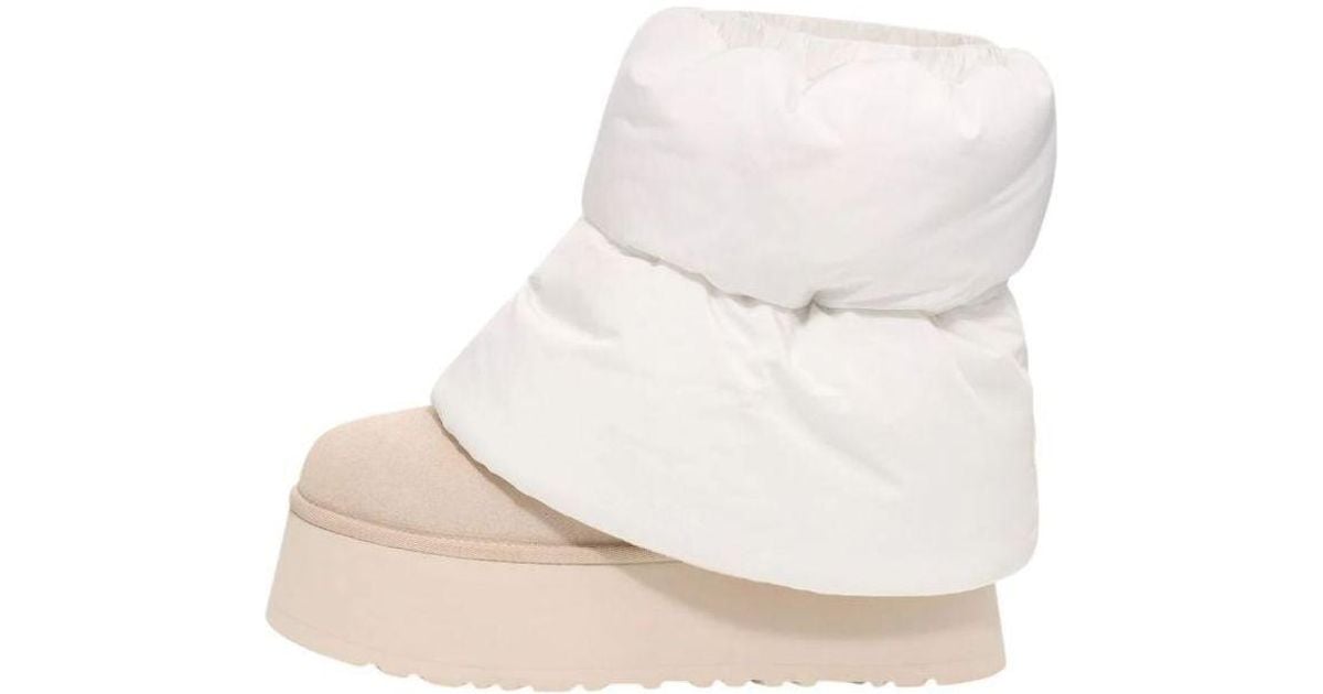 UGG (Wmns) Classic Mini Dipper Puffer Boots Ceramic' in White | Lyst