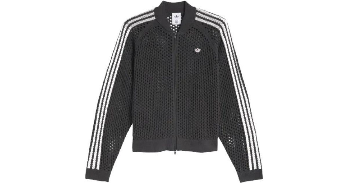 adidas X Clot Fw24 Crochet Track Jacket Asia Sizing Carbon' in Black ...
