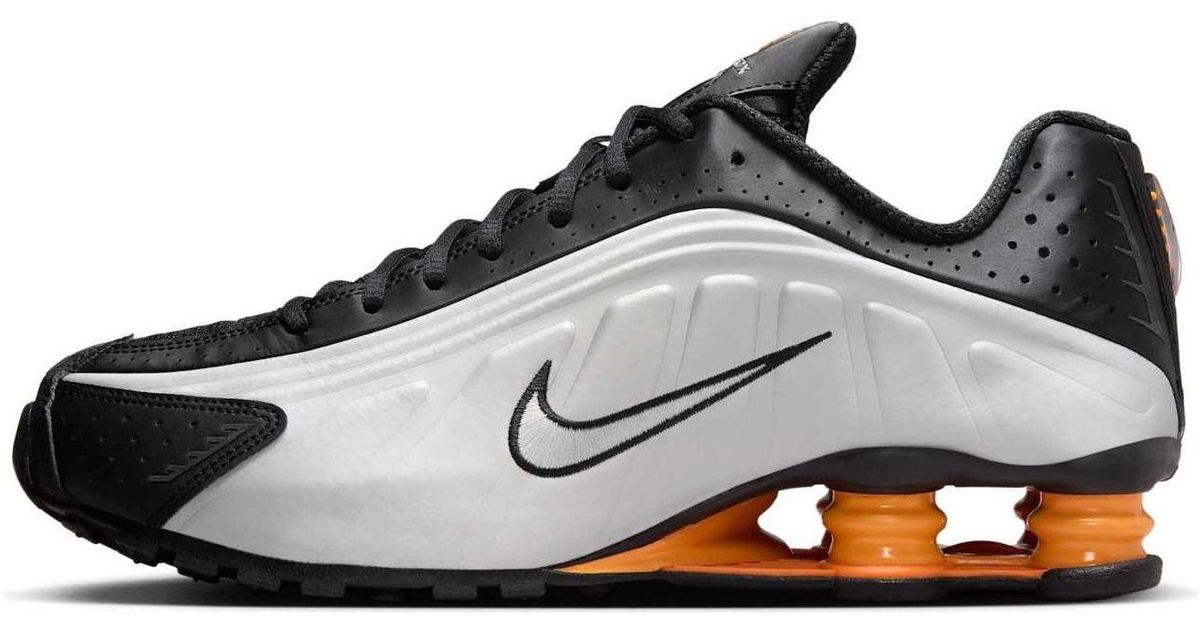 Nike Shox R4 Vast Bright Mandarin' in White for Men | Lyst