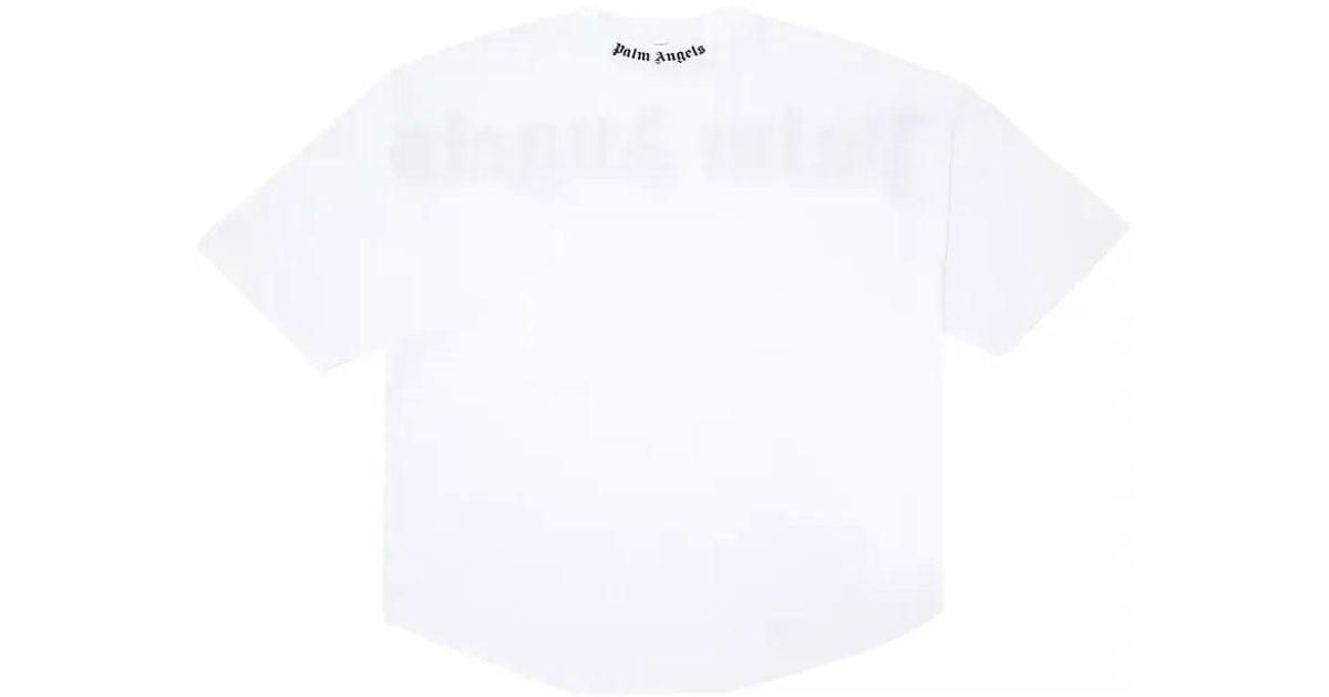 Palm Angels Ss21 Classic Logo Over Tee in White for Men | Lyst