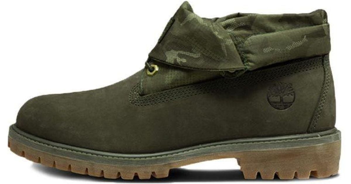 Timberland Authentics Waterproof Roll-top Boots in Green for Men | Lyst