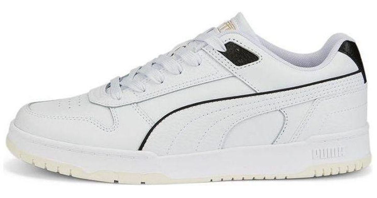 PUMA Rbd Game Leather Trainers in White for Men | Lyst UK