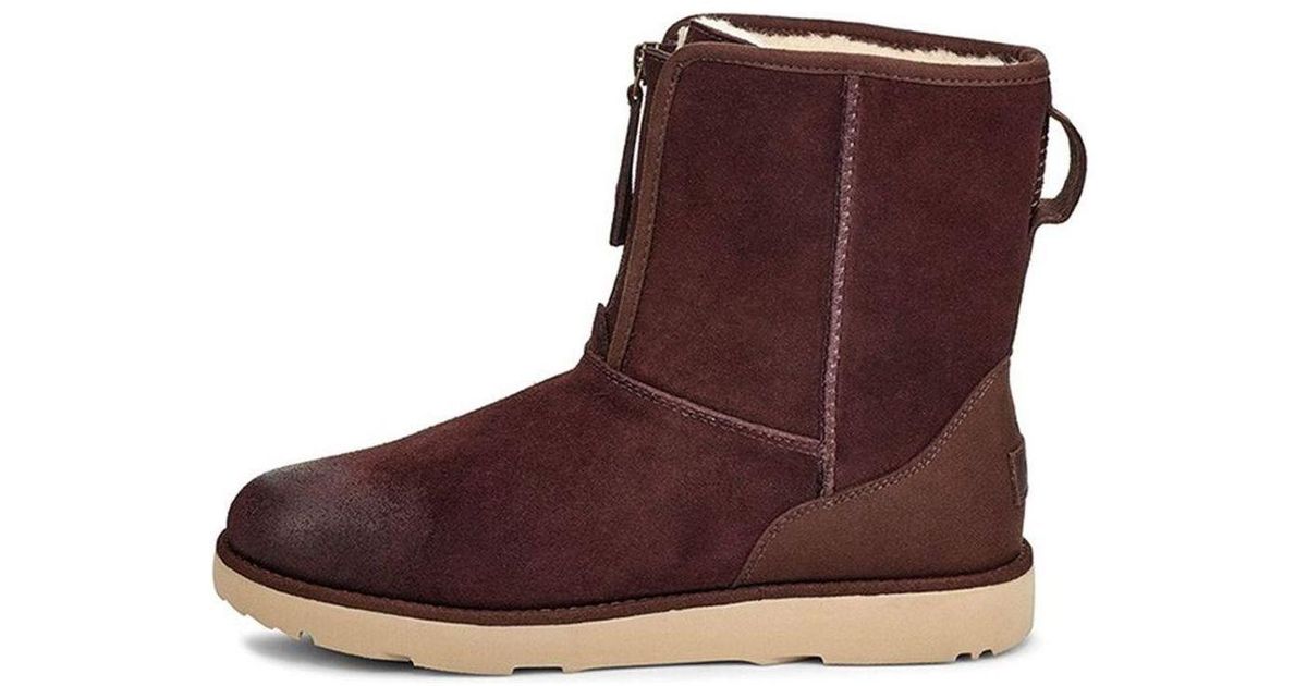 UGG Classic Short Front Zip Boot 'Stout' in Brown for Men | Lyst
