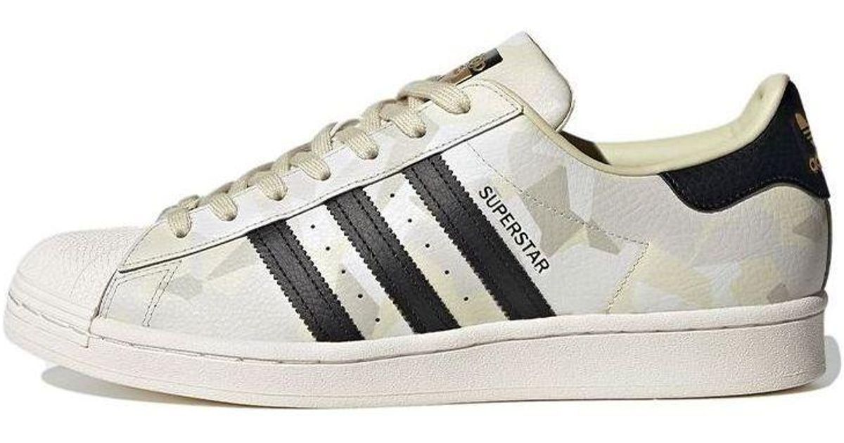 adidas Superstar 'Camo Sand' in White for Men | Lyst UK