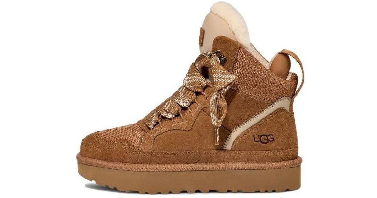 UGG Highmel Lace-up Suede Sneakers in Brown | Lyst