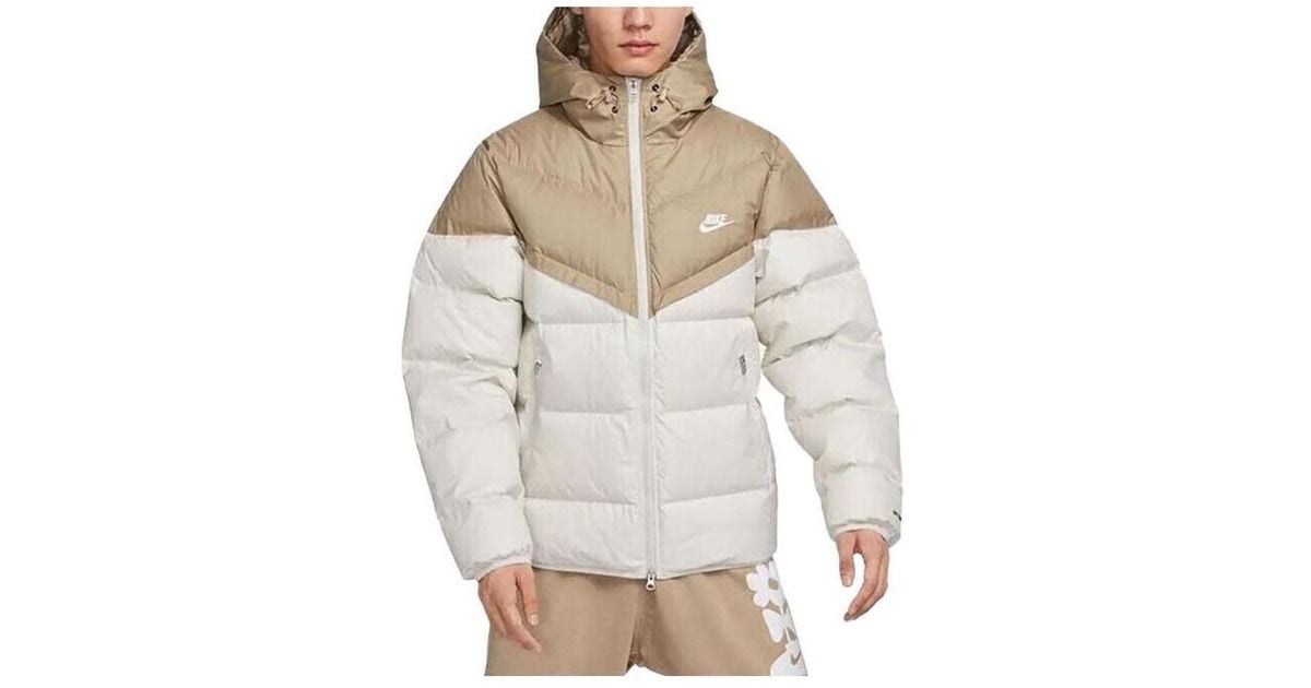 Nike Storm-Fit Hooded Puffer Jacket 'Khaki' in Gray for Men | Lyst