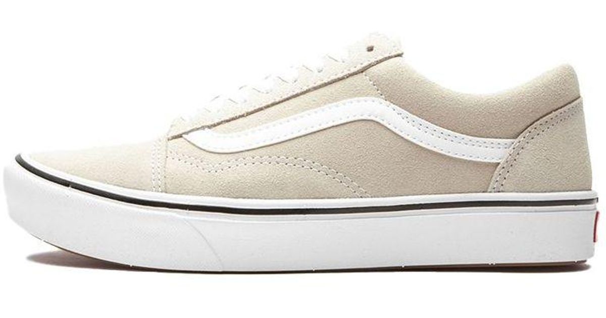 Vans Suede Comfycush Old Skool Oatmeal Cream in White for Men | Lyst