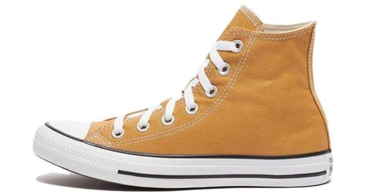 Converse Chuck Taylor Hi All Star Sneakers 'Burnt Honey' in Natural | Lyst