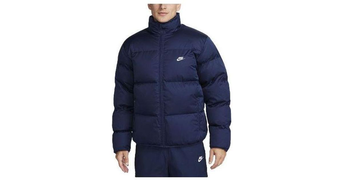 Nike Sportswear Club Puffer Coat in Blue for Men | Lyst