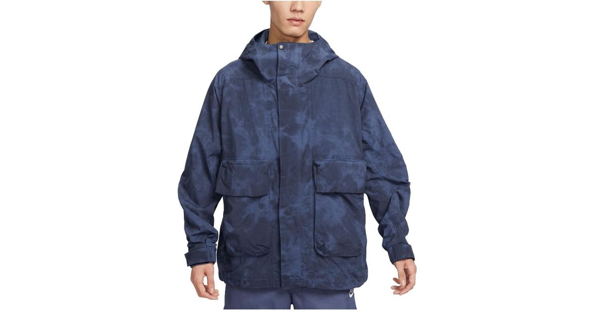 Nike Sportswear Tech Pack Woven Hooded Jacket in Blue for Men | Lyst