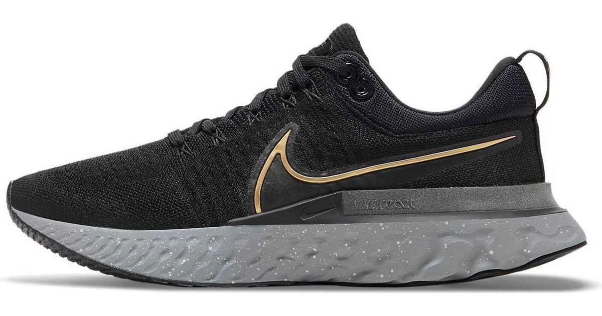 Nike React Infinity Run Flyknit 2 Metallic' in Black for Men | Lyst