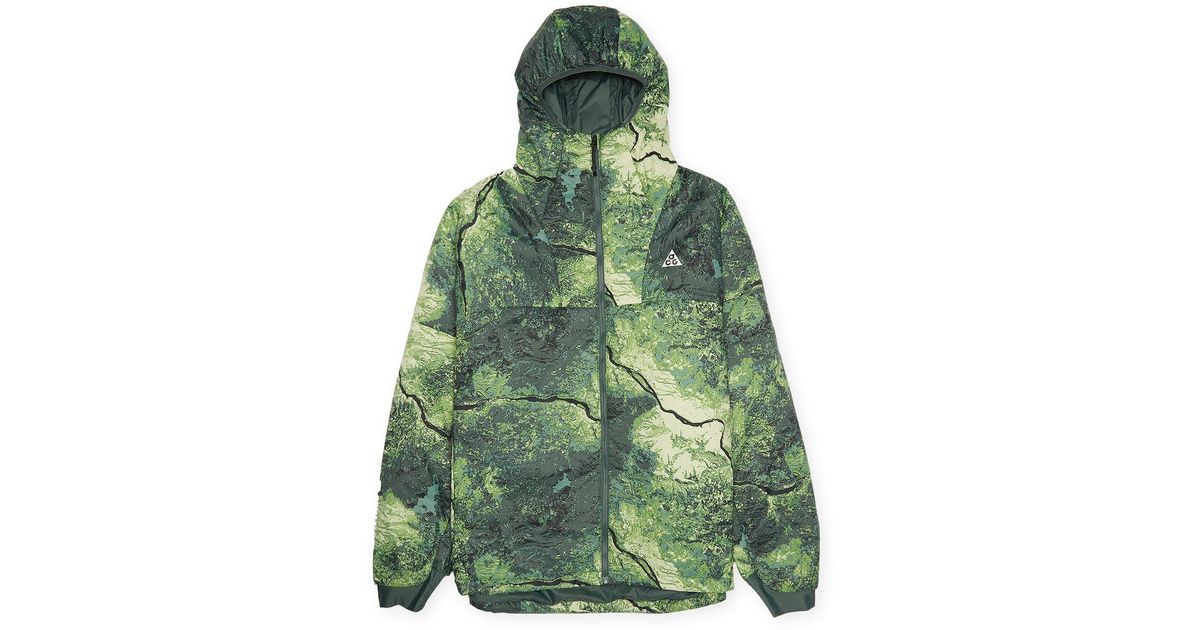 Nike Acg Therma-Fit Adv All-Over Print Jacket 'Rope De Dope' in Green ...