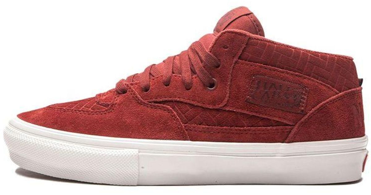 Vans Skate Half Cab Mid-Top Sneakers in Red for Men | Lyst UK