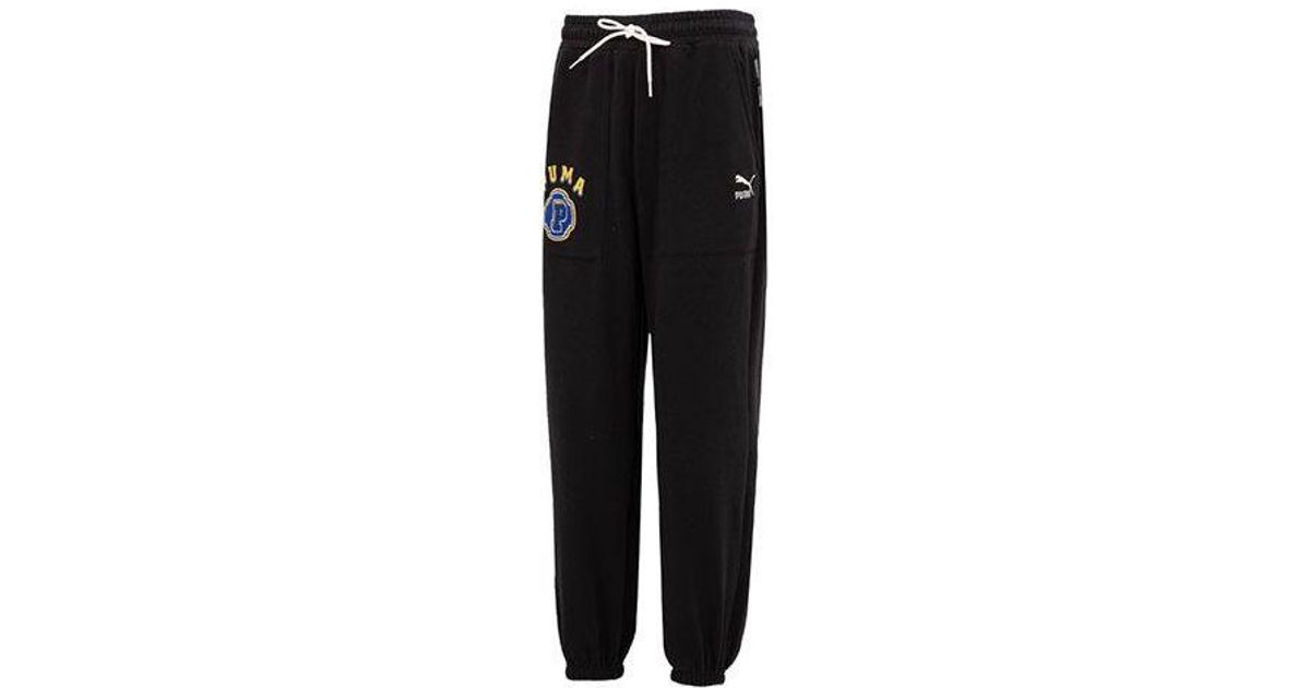 PUMA Team Pants Tr Logo Pants in Black for Men | Lyst