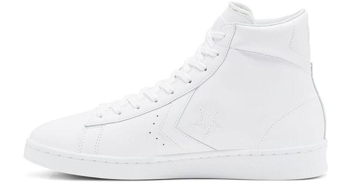 Converse Pro Leather Og High 'triple White' for Men | Lyst
