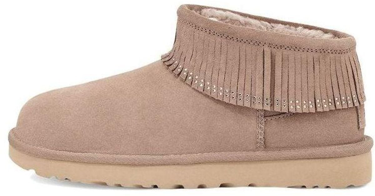 UGG (Wmns) Ultra Mini Fringe Bling in Brown | Lyst