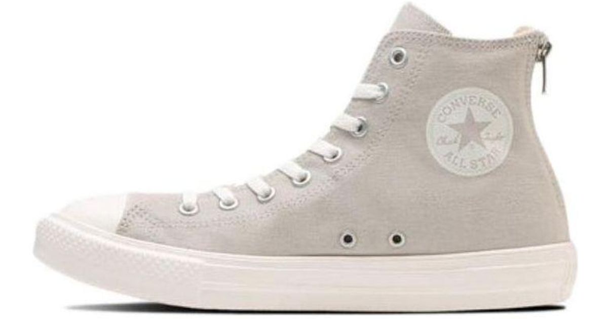 Converse All Star Light Back Zip High Top in Natural for Men | Lyst