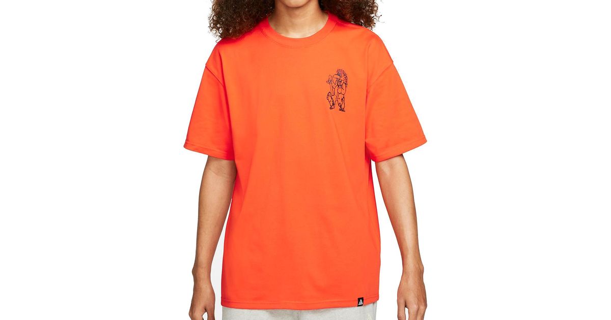 Nike Acg Troll Tee 'Rush' in Orange for Men | Lyst