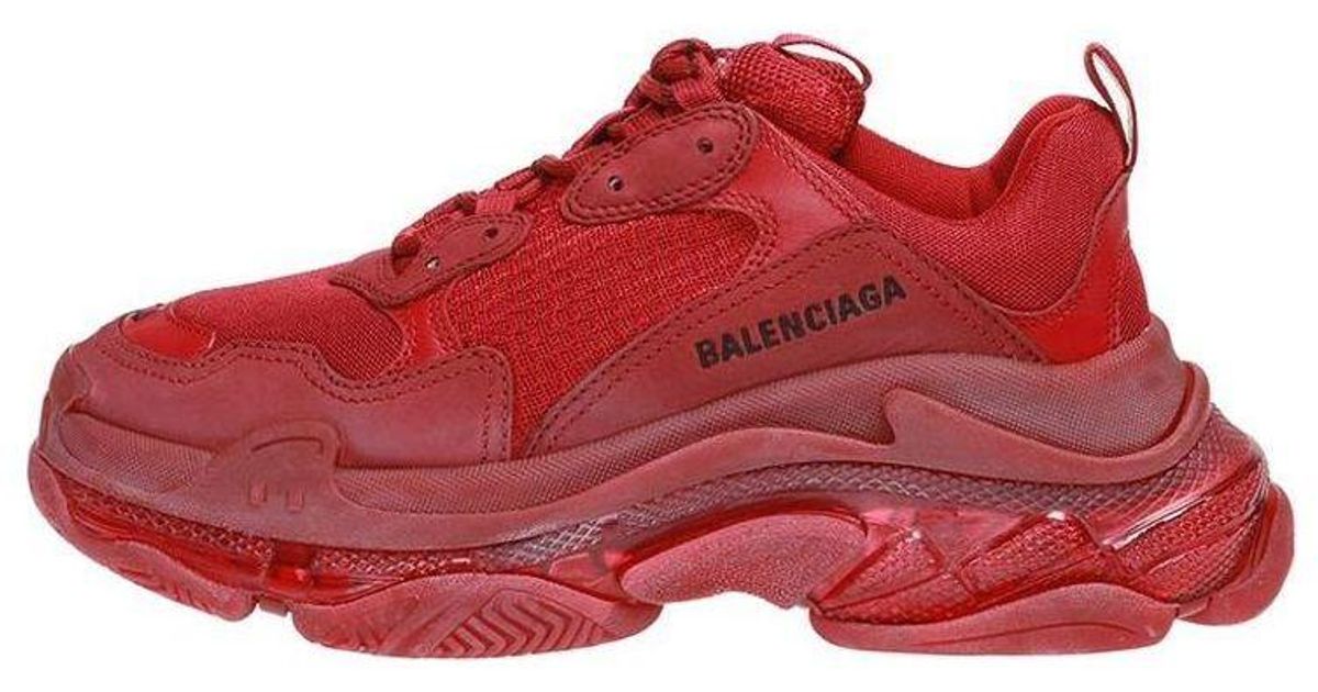 Balenciaga (Wmns) Triple S 'Burgundy' in Red | Lyst