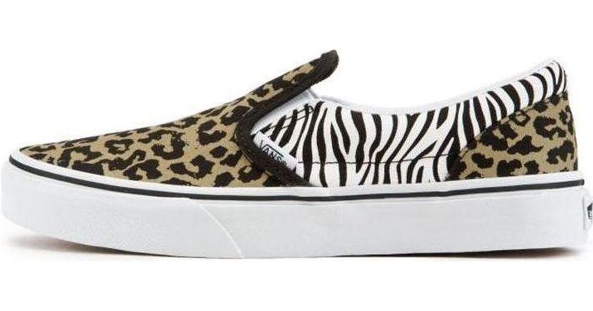 Vans Classic Slip-On Kids 'Animal Mix' in White for Men | Lyst
