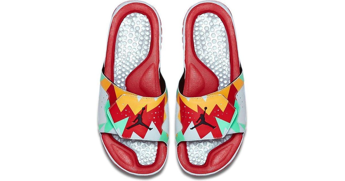 Nike Hydro 7 Retro Soft Sole Cozy Sports Slippers in Red for Men | Lyst